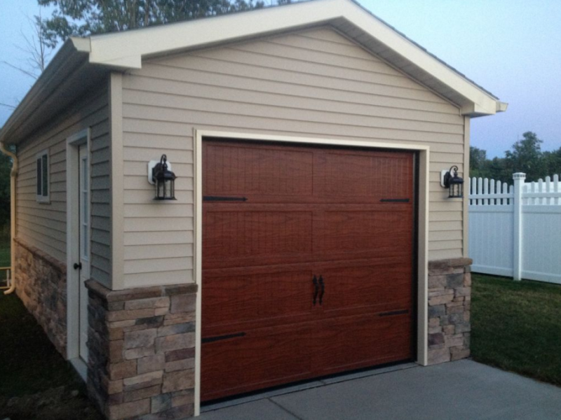 Detached 1 Car Garage, Stone | Custom Garage Builders Buffalo ...